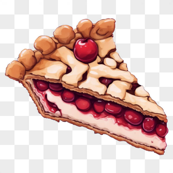 Download Slice of Cherry Pie Cartoons Online - Creative Fabrica