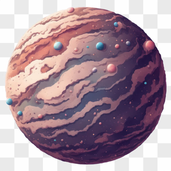 Download Stylized Planet in Space Cartoons Online - Creative Fabrica