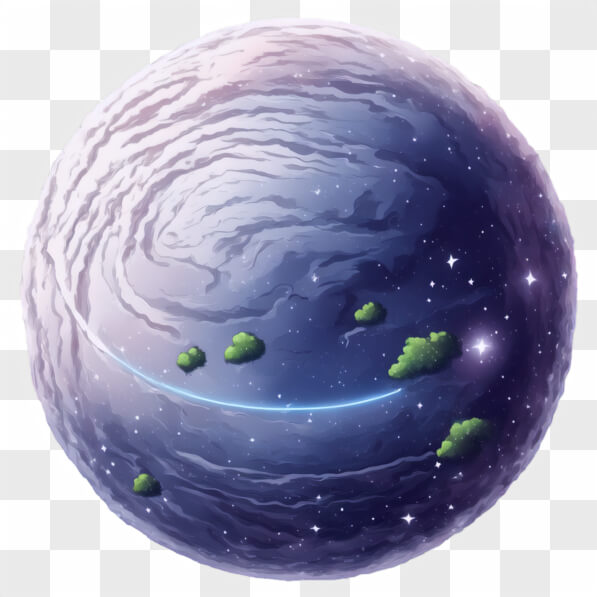 Download Colorful Planet in Space with Starry Background Cartoons ...