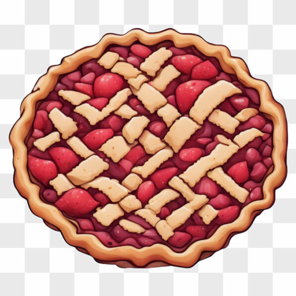 Download Delicious Strawberry Pie Cartoons Online - Creative Fabrica