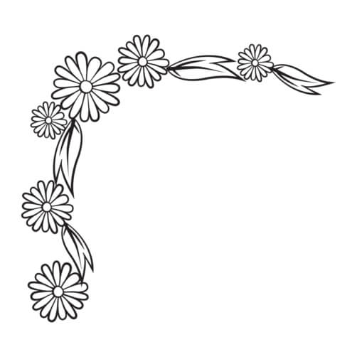 Download Floral Border Design Borders & Corners Online - Creative Fabrica