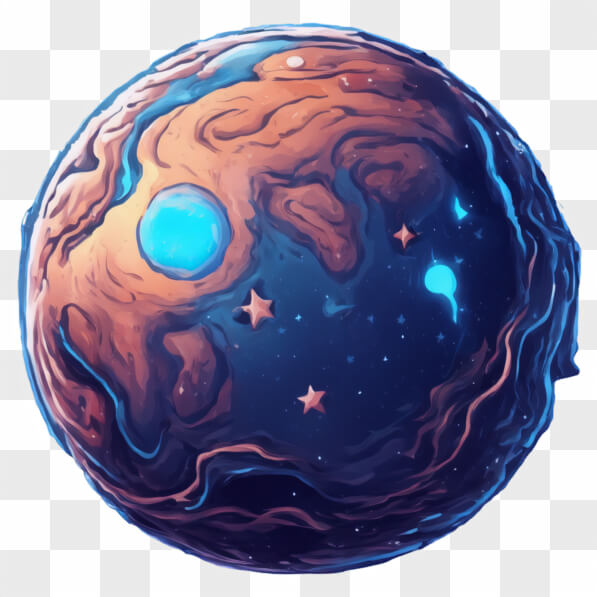 Download Stylized Planet in Space Cartoons Online - Creative Fabrica