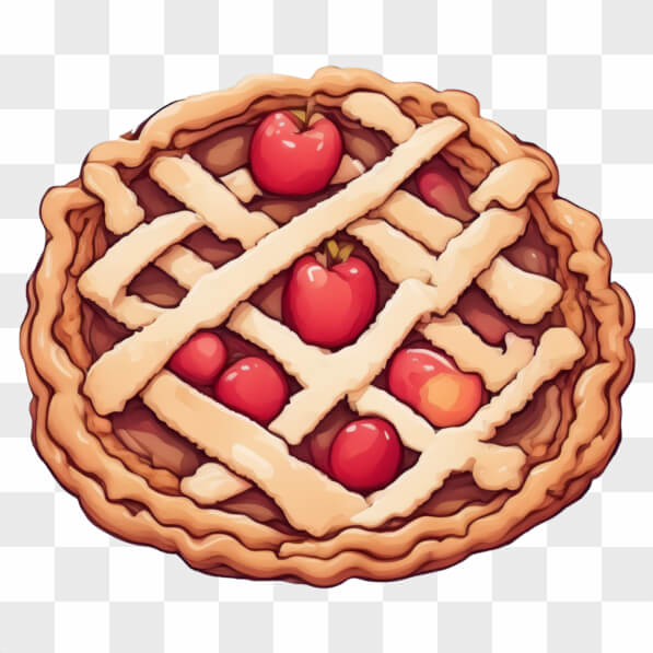 Download Delicious Apple Pie with Lattice Crust Cartoons Online ...
