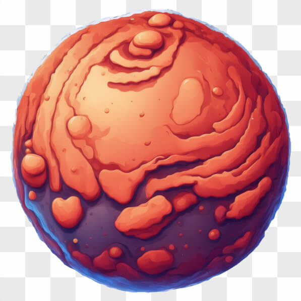 Download Stylized representation of Mars Cartoons Online - Creative Fabrica