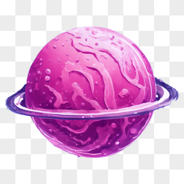 Download Whimsical Pink Planet with Rings Cartoons Online - Creative ...