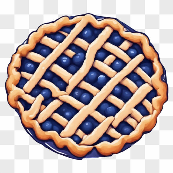 Download Blueberry Pie with Lattice Crust Cartoons Online - Creative ...