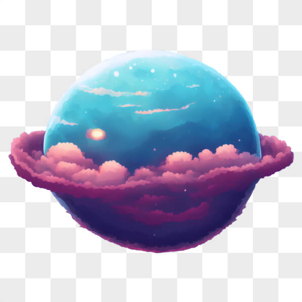 Descarga Representación artística de un planeta con nubes coloridas ...