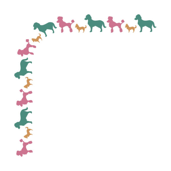 Download Colorful Dog Silhouettes Border Borders & Corners Online ...