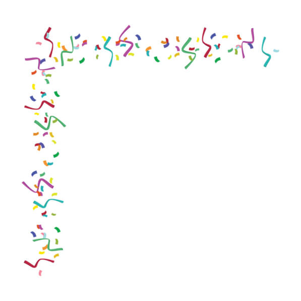 Download Colorful Confetti on White Background Borders & Corners Online ...