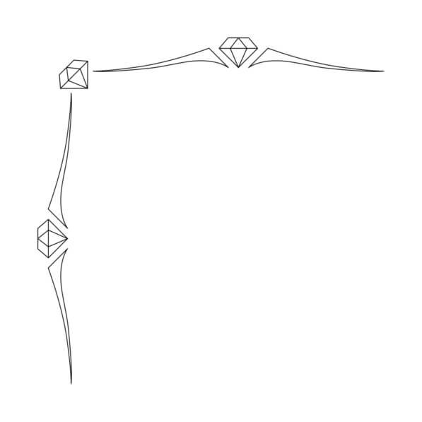 Download Minimalist Decorative Border with Diamond Shapes Borders ...