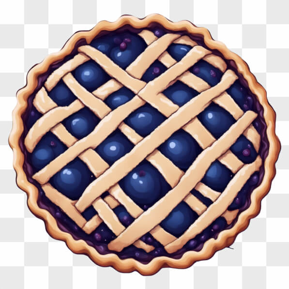 Download Delicious Blueberry Pie with Lattice Crust Cartoons Online ...