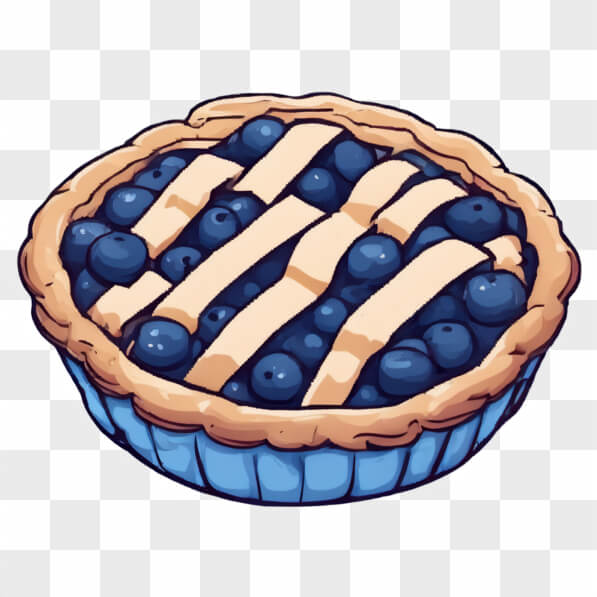 Download Delicious Blueberry Pie Cartoons Online - Creative Fabrica