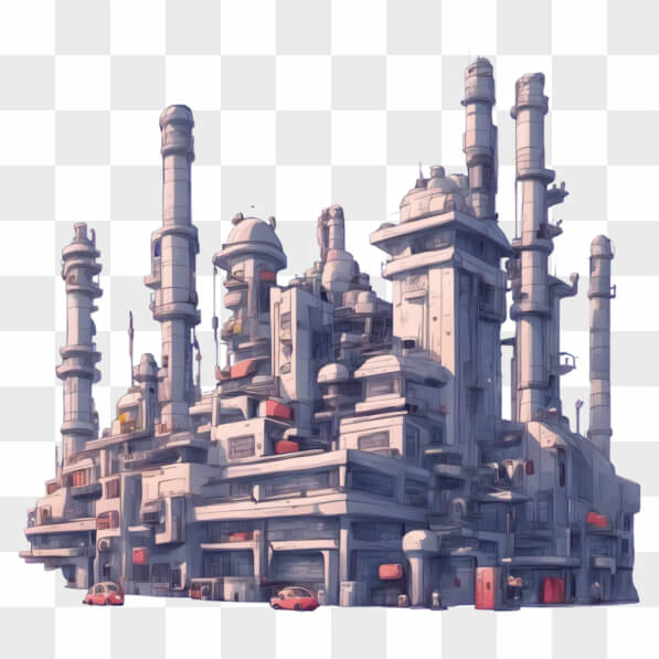 Download Futuristic Industrial Complex Cartoons Online - Creative Fabrica