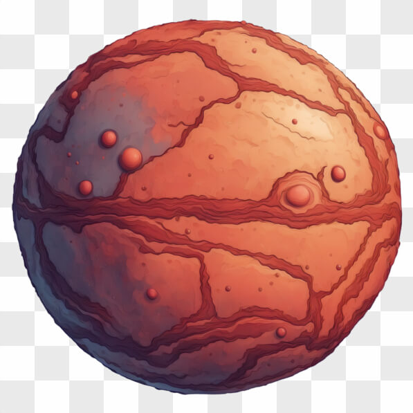 Download Stylized Planet with Red Surface and Textures Cartoons Online ...