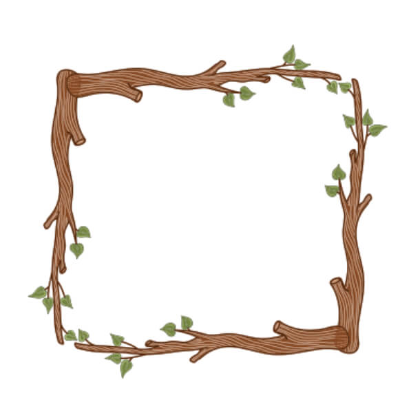 Descarga Marco de rama decorativa con hojas Marcos En Línea - Creative ...