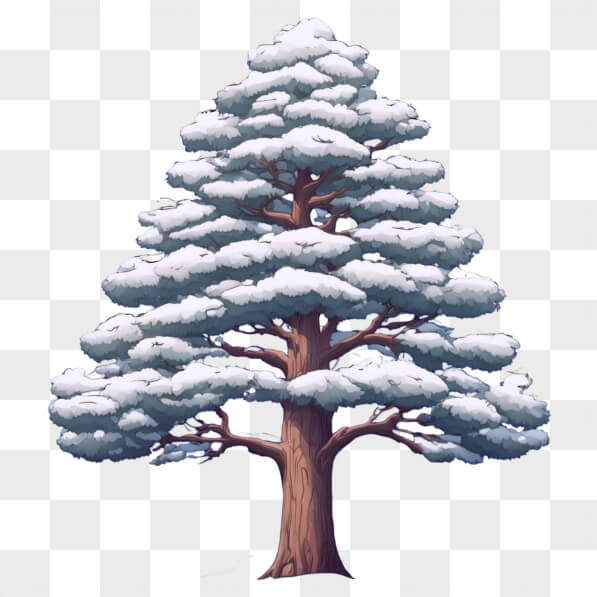 Download Snow-covered Tree Cartoons Online - Creative Fabrica
