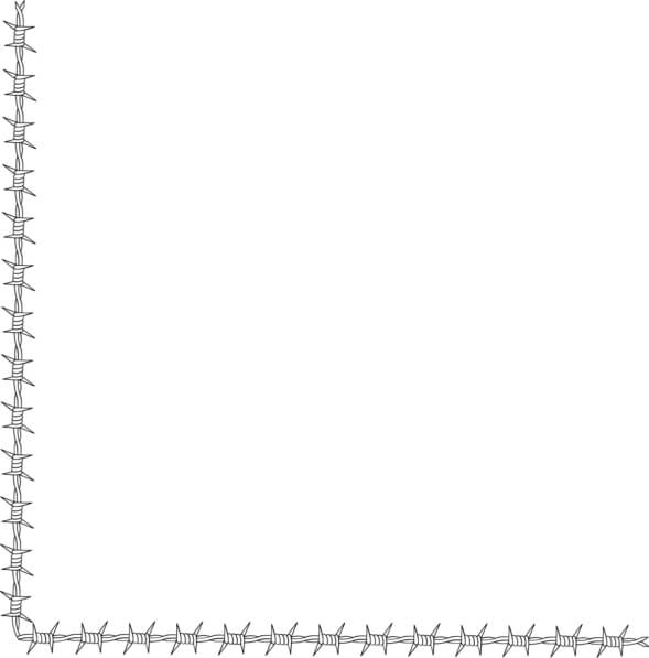 Download Barbed Wire Corner Design Borders & Corners Online - Creative Fabrica