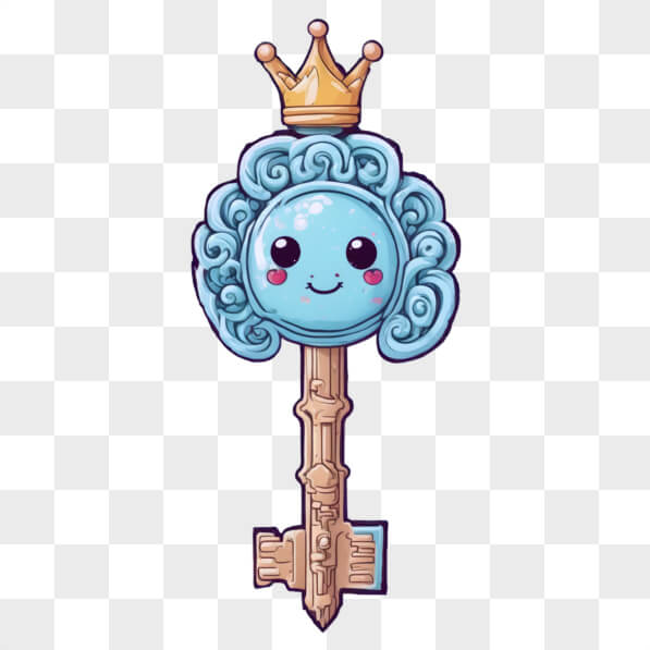 Download Whimsical Cartoon Key with a Crown Cartoons Online - Creative ...