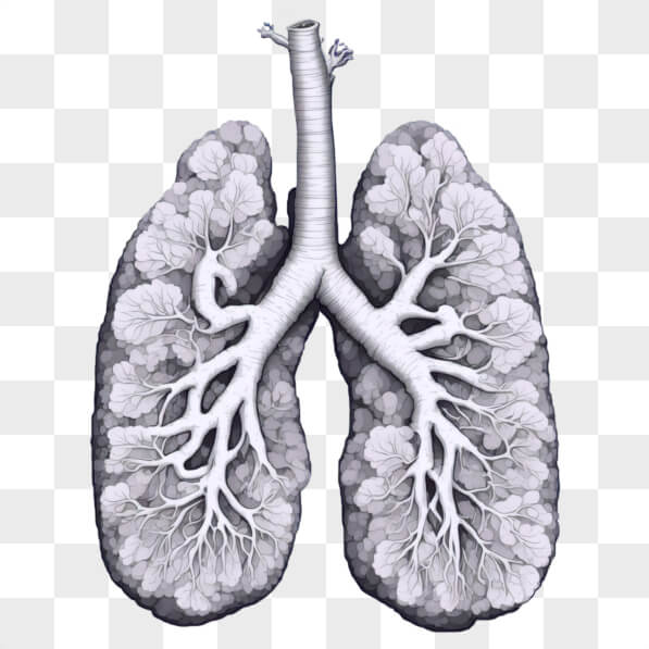 Download Illustration of Human Lungs and Bronchial Tree Cartoons Online ...