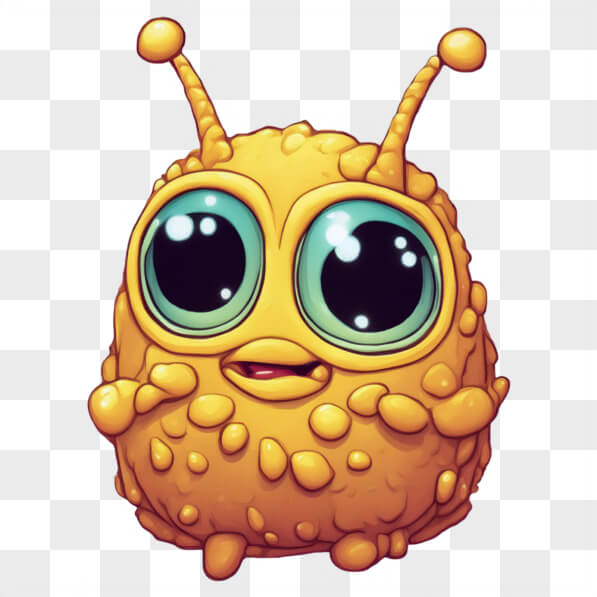 Download Playful Yellow Cartoon Creature Cartoons Online - Creative Fabrica