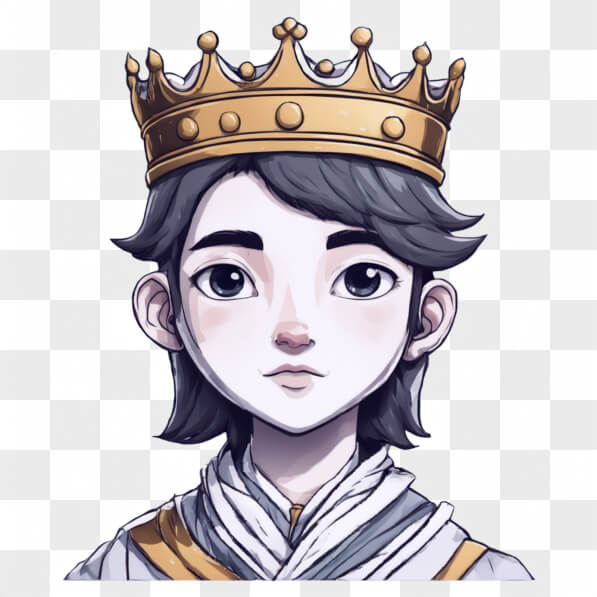 Download Illustrated Royal Character with Crown Cartoons Online ...