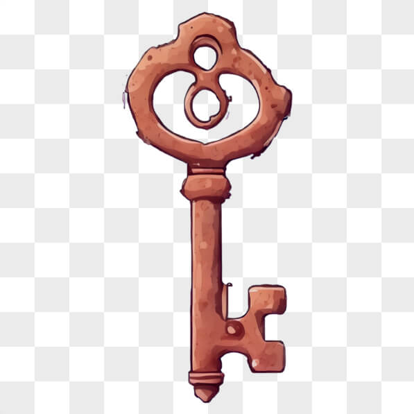 Download Vintage Key with Unique Design Cartoons Online - Creative Fabrica
