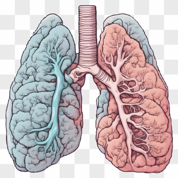 Download Anatomical Illustration of Human Lungs Cartoons Online ...