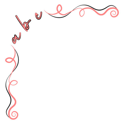 Download Decorative Corner Design with Letters and Shapes Borders ...