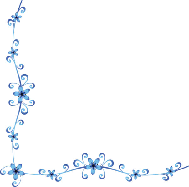 Download Elegant Blue Floral Corner Design Borders & Corners Online ...
