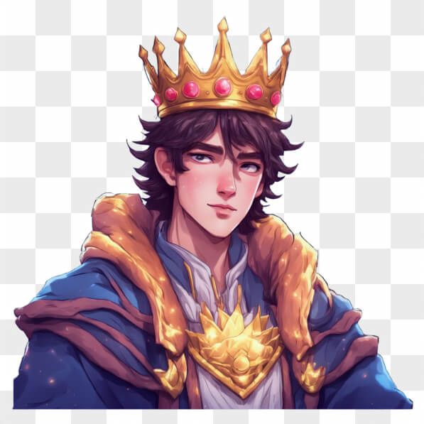 Download Young Regal Character with Crown Cartoons Online - Creative ...