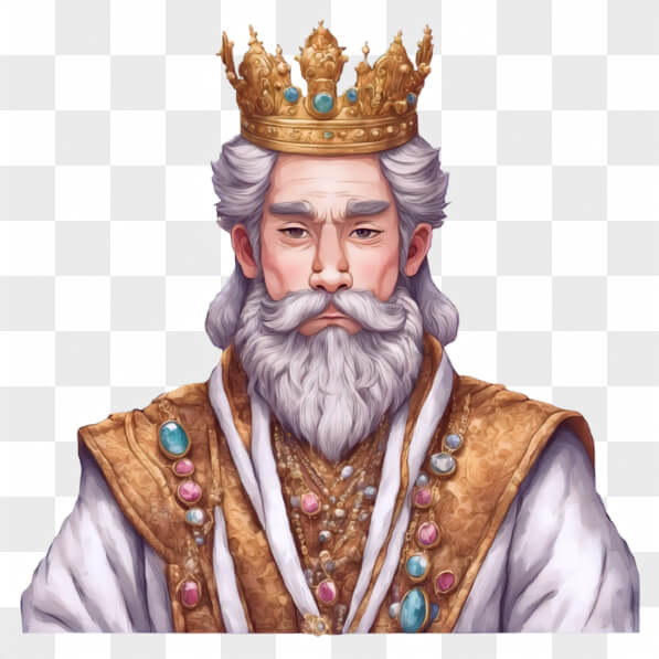 Download Regal King with Crown and Jewels Cartoons Online - Creative ...