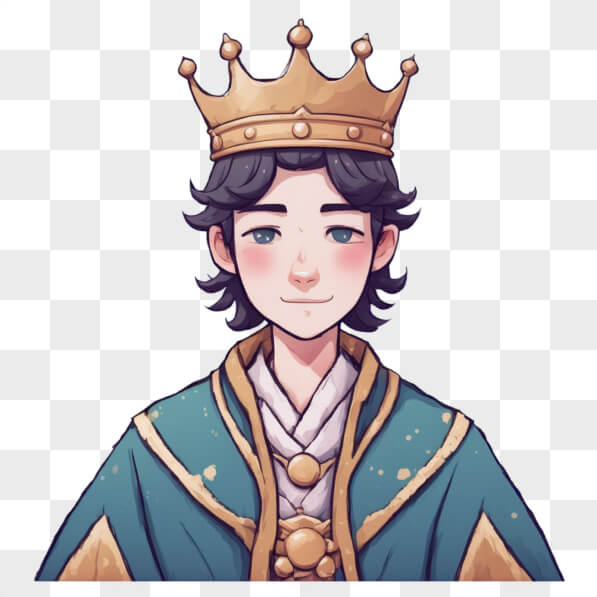 Download Young Royal Character with Crown Cartoons Online - Creative ...
