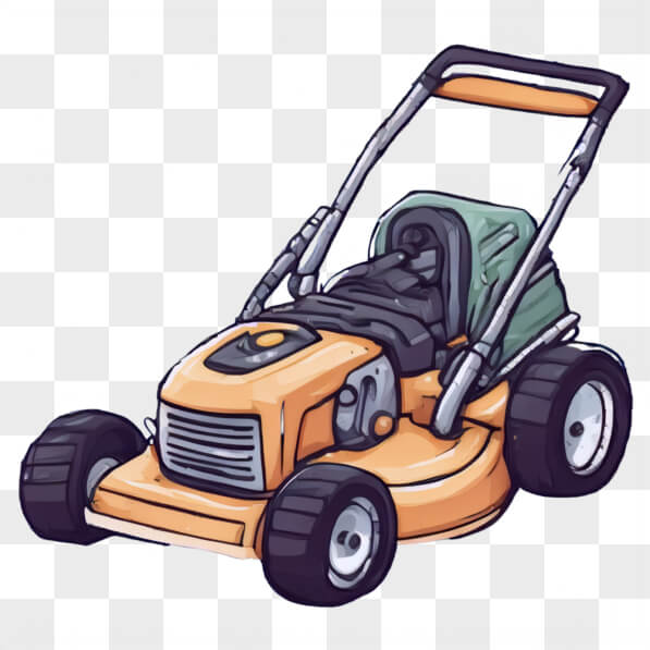 Download Illustration of a Lawn Mower Cartoons Online - Creative Fabrica