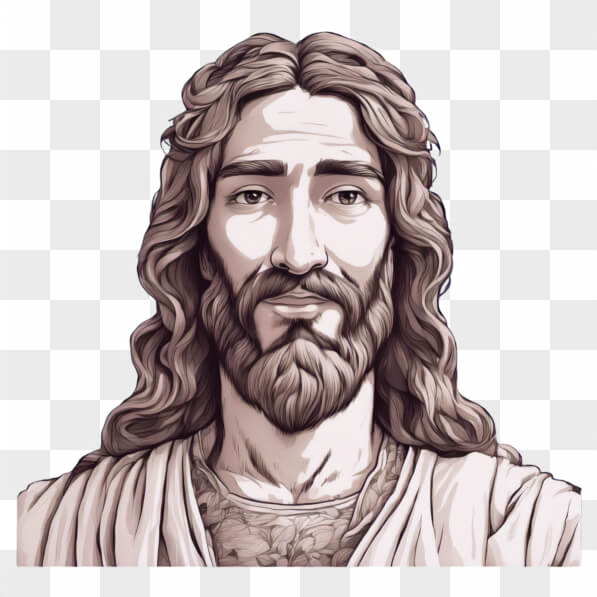 Download Stylized Portrait of a Religious Figure Cartoons Online ...
