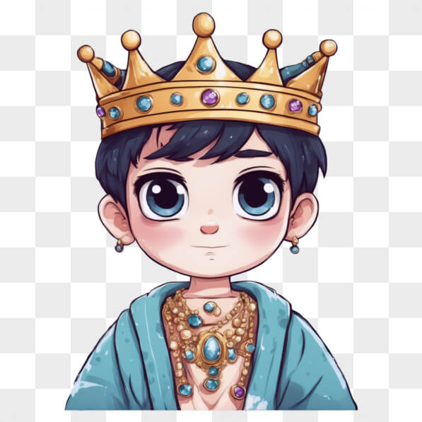 Descarga Rey joven animado y lindo Cartoons En Línea - Creative Fabrica