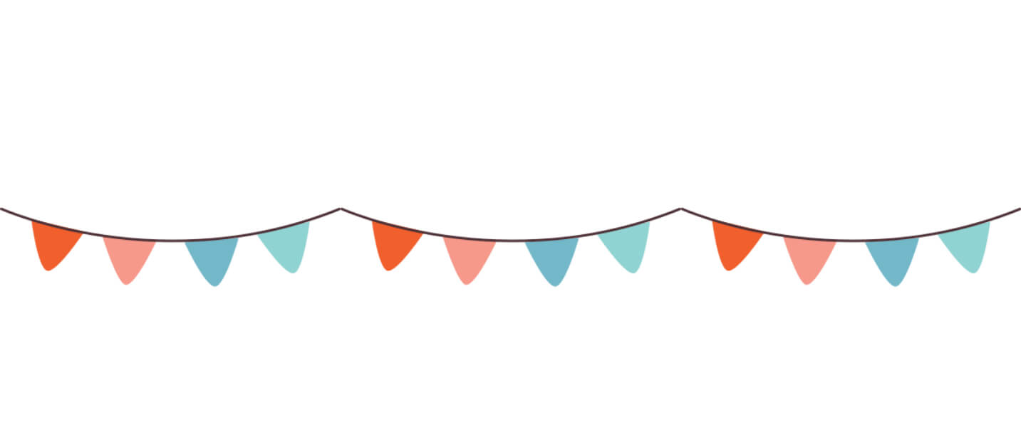 Descarga Banderas de banderines coloridos para celebraciones Bordes y ...