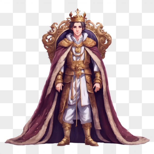 Download Regal Character in Royal Attire Cartoons Online - Creative Fabrica