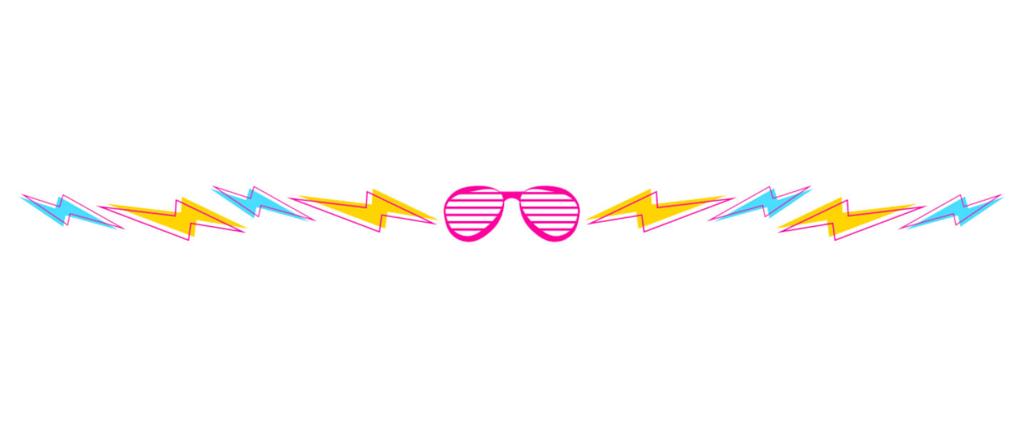 Download Colorful Sunglasses and Lightning Bolts Design Borders ...