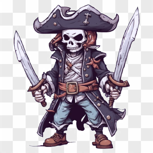 Download Cartoon Pirate Character with Swords Cartoons Online ...