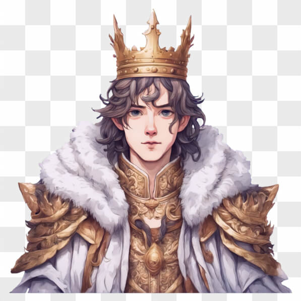 Download Regal Young Man in Royal Armor and Crown Cartoons Online ...