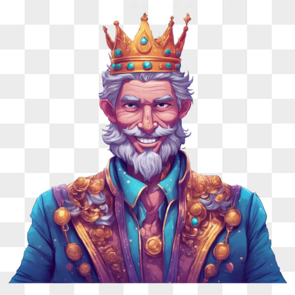 Baixe Rei Ilustrado com Coroa Cartoons - Creative Fabrica