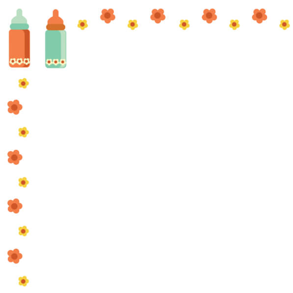 Download Baby Bottles with Floral Decorations Borders & Corners Online ...
