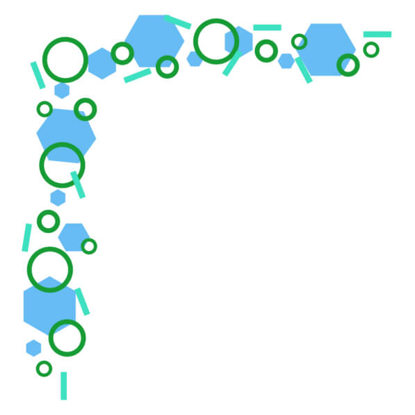 Download Abstract Geometric Shapes in Blue and Green Borders & Corners ...