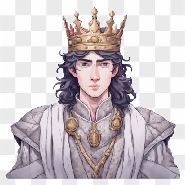 Baixe Retrato Real de um Jovem Rei Cartoons - Creative Fabrica