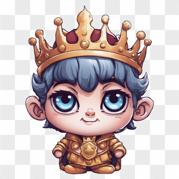 Download Cartoon King Character with Golden Crown Cartoons Online ...