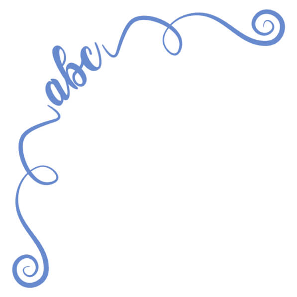 Download Elegant Cursive 'abc' Design Borders & Corners Online ...