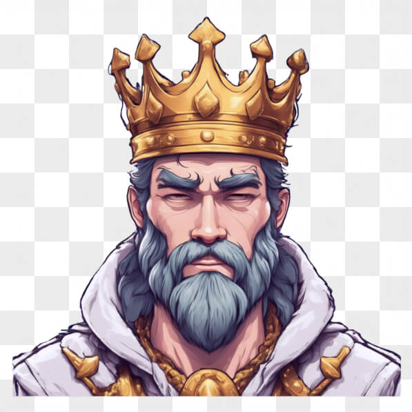 Download Regal King Character with Golden Crown Cartoons Online ...