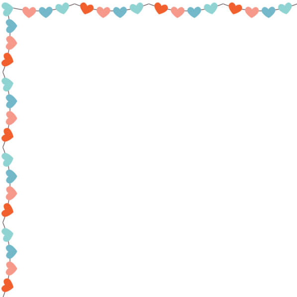 Download Colorful Heart Border Decoration Borders & Corners Online ...