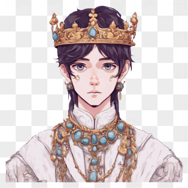 Download Regal Character with Crown and Jewelry Cartoons Online ...