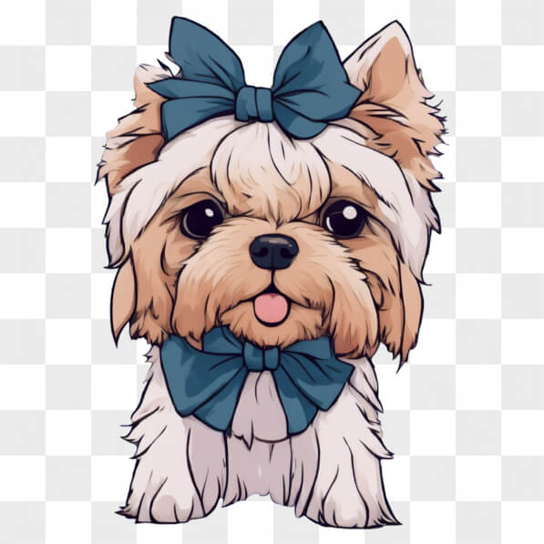 Descarga Perro de dibujos animados lindo con moño Cartoons En Línea ...